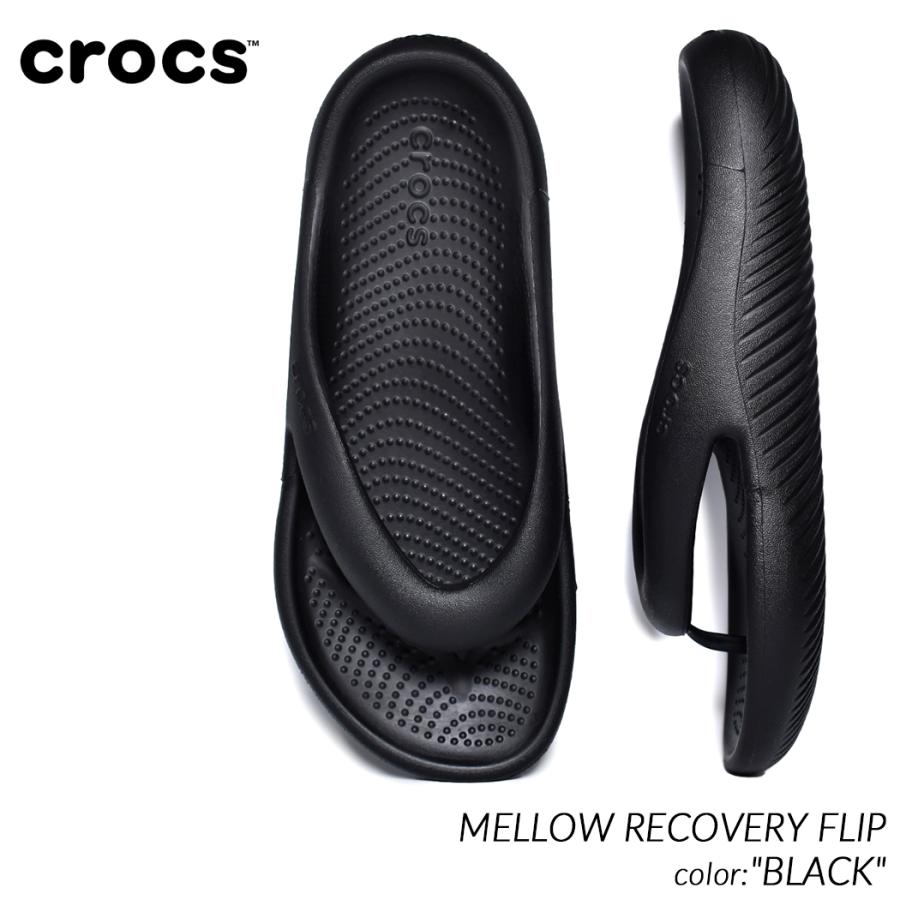 crocs MELLOW RECOVERY FLIP "BLACK" クロックス メロウ フリップ ( 黒 ブラック サンダル リカバリー ...
