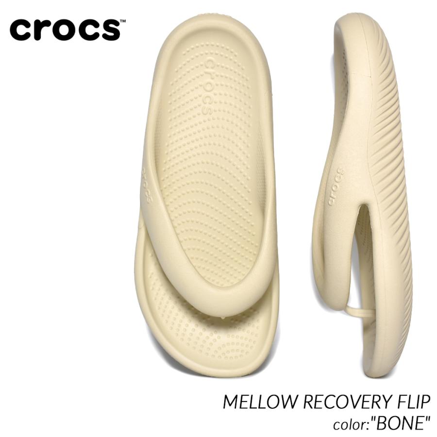 crocs MELLOW RECOVERY FLIP "BONE" クロックス メロウ フリップ ( 白 ホワイト ベージュ サンダル ...