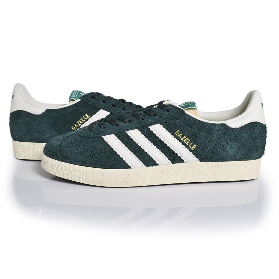 adidas アディダス ガゼル スニーカー GAZELLE ”MINERAL GREEN” ( ガッツレー 緑 グリーン 白 ホワイト ...