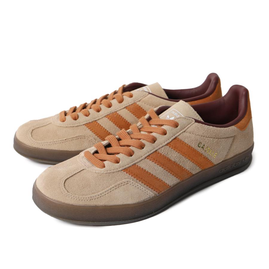adidas アディダス ガゼル インドア スニーカー GAZELLE INDOOR WARM SANDSTONE ( ガッツレー 茶色 ...