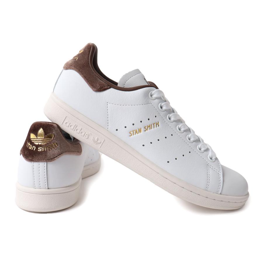 adidas アディダス スタンスミス スニーカー STAN SMITH WHITE/BROWN ( 白 ホワイト 茶色 ブラウン レディース ...
