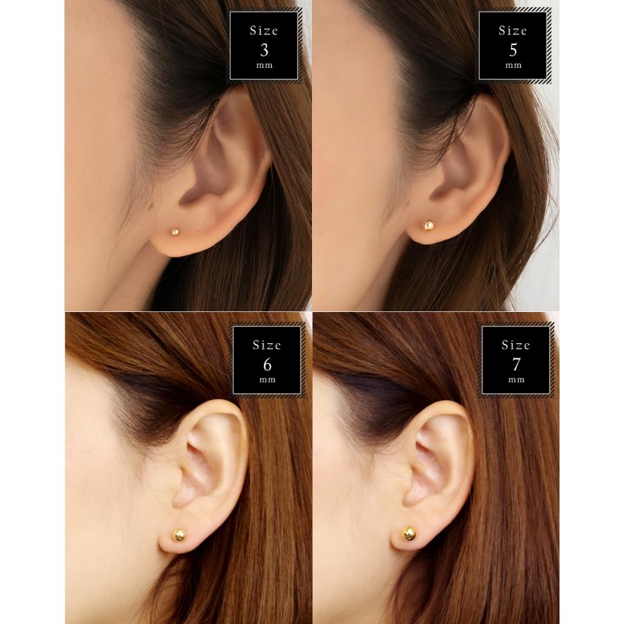 K18 4mm 4ミリ 丸玉ピアス セカンドピアス 職場 ピアス オフィスカジュアル (18金、18k、ゴールド製) 上品 フォーマル パーティー 誕生日プレゼント 女性 結婚 : プレシャス ...