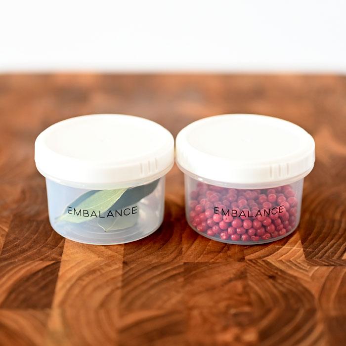EMBALANCE（エンバランス） ROUND CONTAINER（ラウンドコンテナ） XS・130ml×2個セット／White（ホワイト） : 00701867 : プレマシャンティ ...