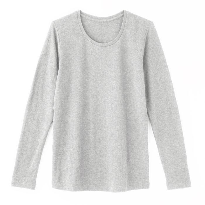 竹布-TAKEFU- 癒布（ゆふ）長袖ラウンドネック 薄霧（うすぎり）／M-L : プレマシャンティ - 通販 - Yahoo!ショッピング