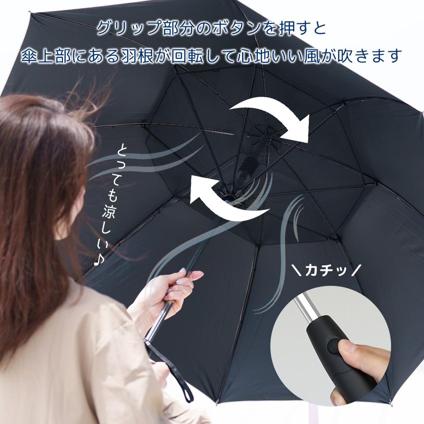 LFF PREMIUM ファン付日傘 完全遮光 スポーツ観戦 傘 日傘 2025 長傘