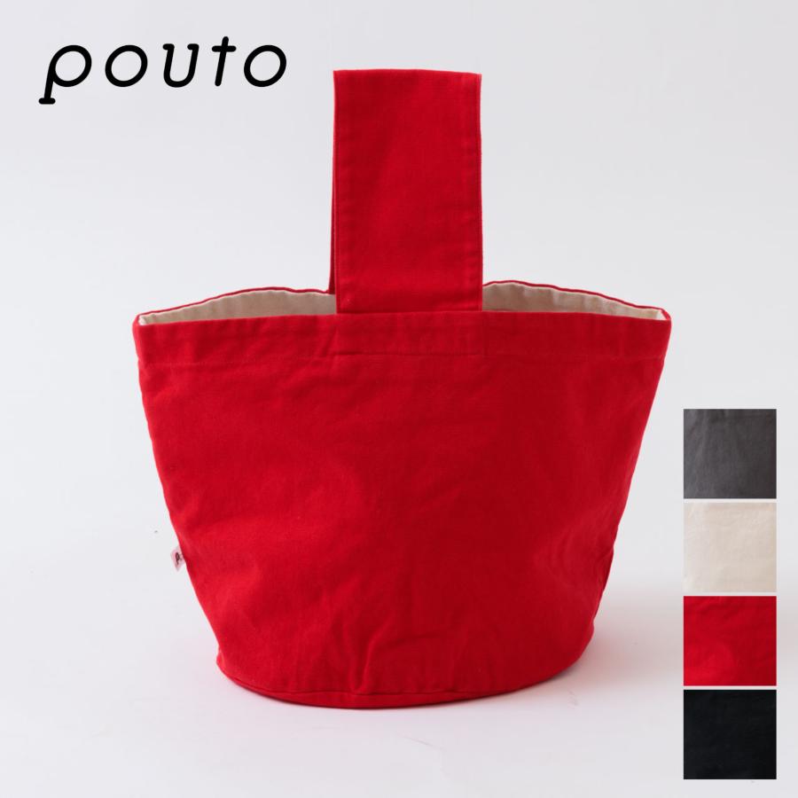 pouto バッグ ワンハンドルバッグ レディース 手持ちバッグ メンズ ワンハンドル トートバッグ 小さめ バケツ型 キャンバス おしゃれ ...