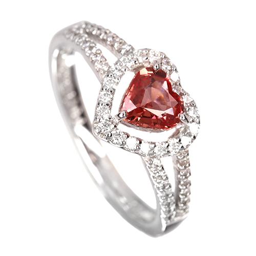 ハートシェイプパパラチアサファイア 0.7ct ダイヤモンド プラチナ リング(指輪)【品質保証書/DGL宝石鑑別書】 : 希少宝石ジュエリー通販リジュー 別館 - 通販 - Yahoo!ショッピング