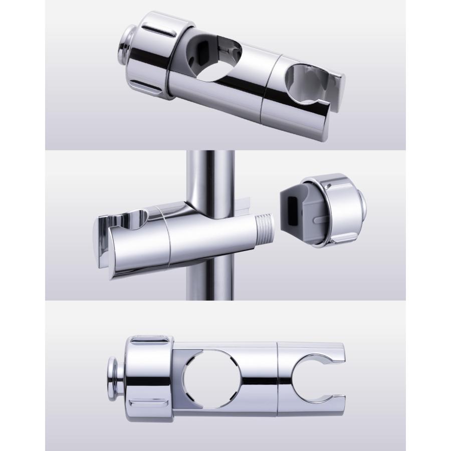 シャワーフック 日本サイズ規格品 (シャワーバー お取替え用 後付けタイプ 360度角度調整) : Premm - 通販 - Yahoo!ショッピング