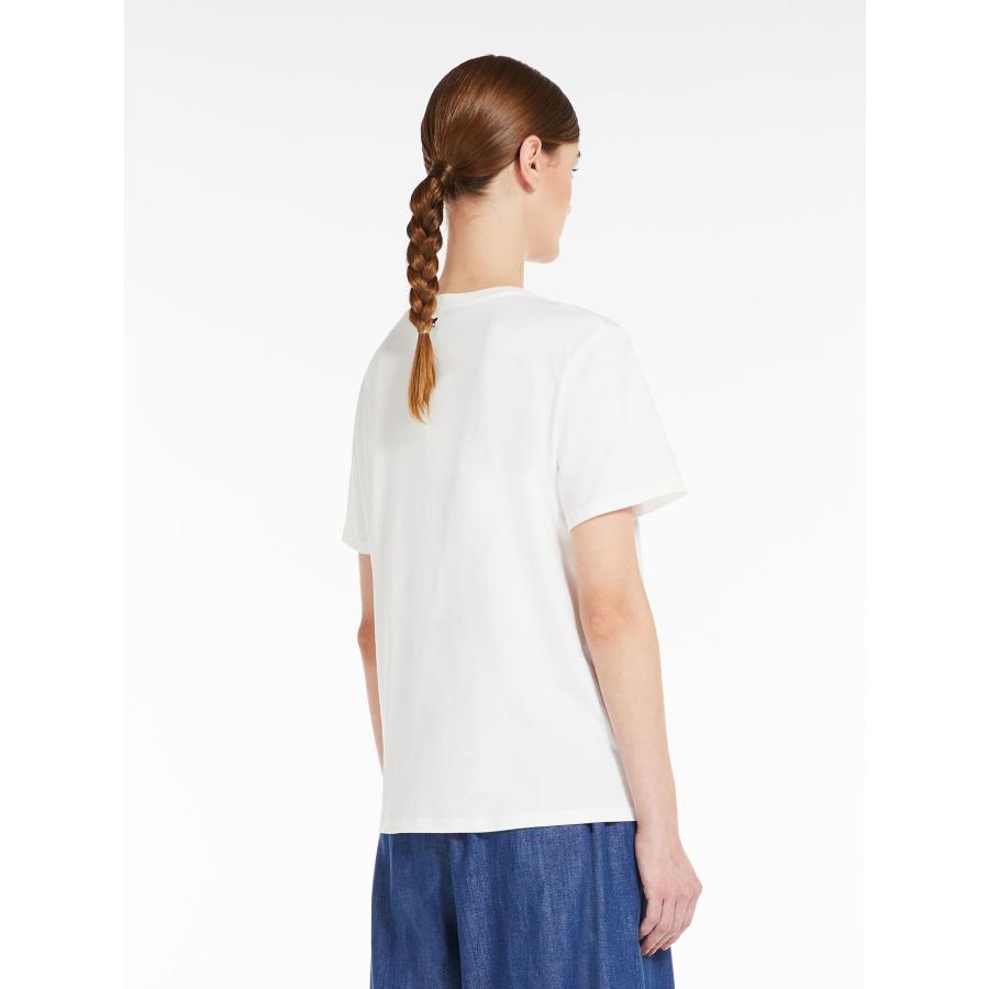 【セール45%OFF】 MAX MARA WEEKEND レディース プリント ジャージー Tシャツ `アイボリー`‘ホワイト‘ SANTE ...