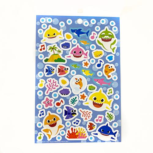 ベイビーシャーク ステッカー ブック OVER300 4シート 17174 ベビーシャーク BABYSHARK グッズ シール ぷくぷく パフ 立体シール ご褒美シール : Pretzel ...