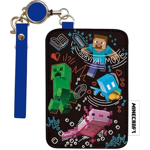 マインクラフト パスケース リール付き 長方形 ( 集合 ) 18816 マイクラ グッズ Minecraft Creeper Mob IDケース 定期入れ ケイカンパニー MCT-RT2 ...