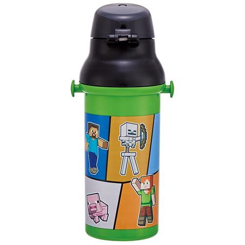 スケーター マインクラフト プラスチック 水筒 480ml ( 25 ) 19449 プラボトル ボトル 直飲み ダイレクトボトル ワンタッチ お弁当 ランチ マイクラ グッズ 入園 入学 ...