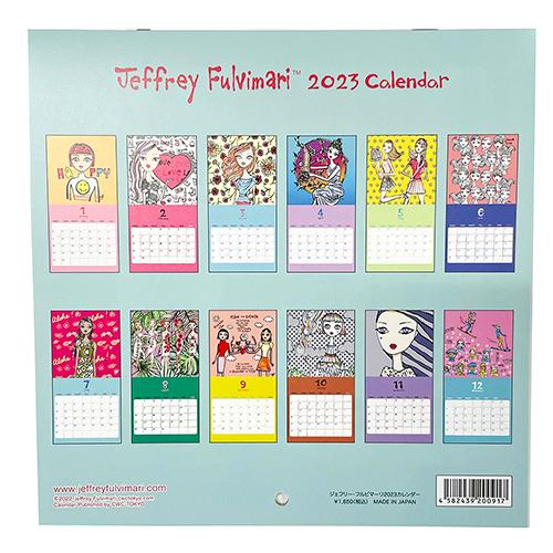 ジェフリー・フルビマーリ Jeffrey Fulvimari 2023 壁掛け カレンダー cw045 壁掛けカレンダー 2023年 イラスト ...