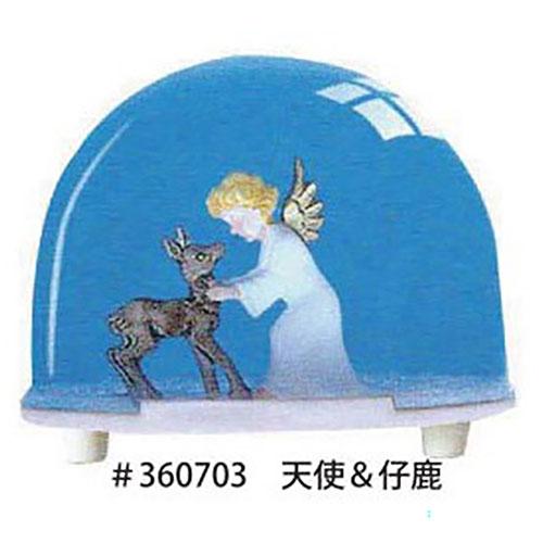 ドイツ製 スノードーム クリスマスシリーズ ( 天使 ＆ 仔鹿 ) pud131 WALTER&PREDIGER スノーグローブ snow ...