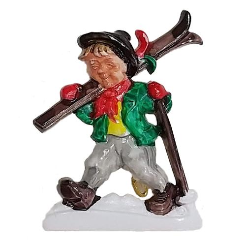 ドイツ製 ブローチ ( スキー BOY ) pud707e WALTER&PREDIGER ピンブローチ ハンドペイント アクセサリー グッズ ...