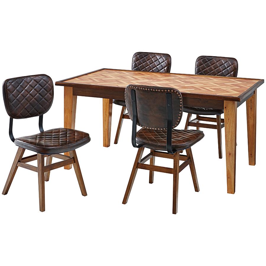 ダイニングテーブル GT-873 テーブル 机 つくえ ヘリンボーン柄 おしゃれ お洒落 食卓 ウッドテーブル 長方形 アカシア材 リビング 送料無料 : オフィス家具販売プライスワン ...