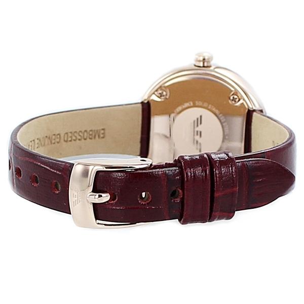 EMPORIO ARMANI エンポリオアルマーニ フォーマル 上品 女性 エレガント ピンクゴールド レッド レザー クリスマス プレゼント ...