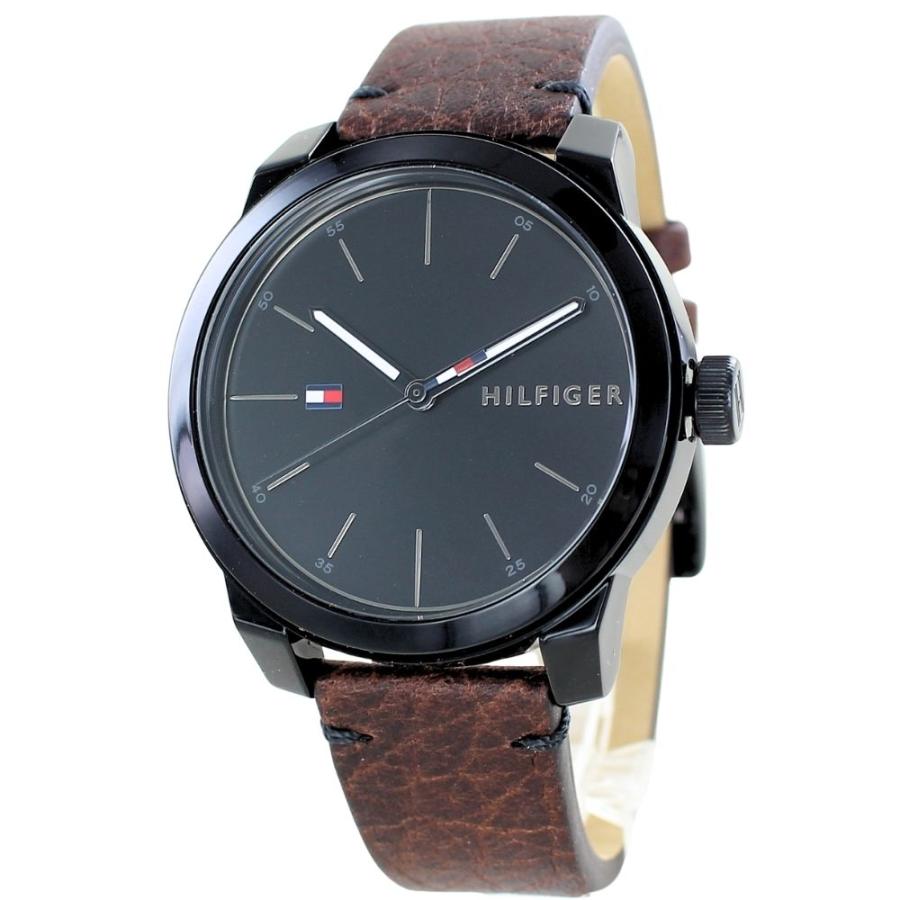 トミーヒルフィガー メンズ ブランド メンズ腕時計 アナログ腕時計 ブラウン レザー 革ベルト 卒業 入学 お祝い : to1791383 ...