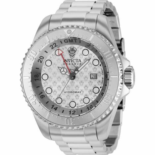 Invicta インヴィクタ メンズ 腕時計 リザーブ Hydromax クォーツ GMT シルバー ダイヤル スチール ブレスレット 37216 :YEB-20220705143646 ...