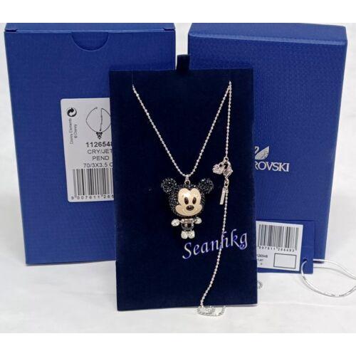 SWAROVSKI スワロフスキー 3D ミッキーマウス ペンダント ロング ディズニー クリスタル 1126548 :YEB ...