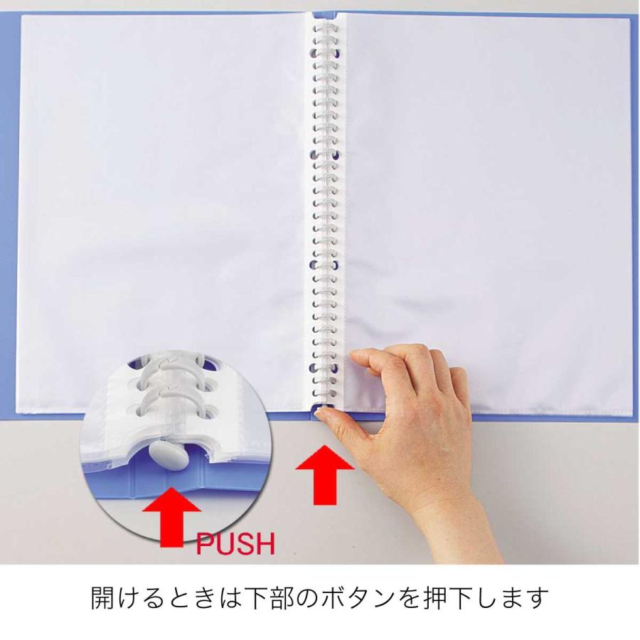 AQUA DROPs [リヒトラブ] 5冊セット クリヤーブック 30ポケット交換式 N-5016 A4 ファイル クリアブック ポケット付き 15枚 LIHIT LAB. : Print ...