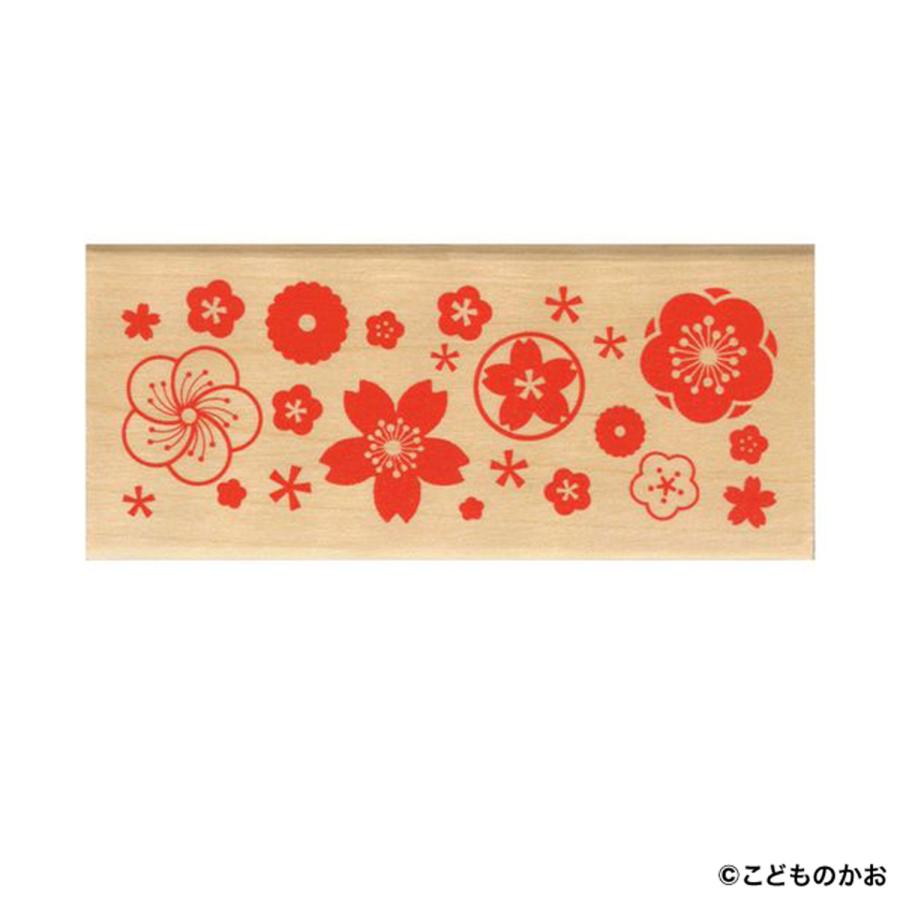 17日はPoint10倍 こどものかお ニューイヤースタンプ 梅桜散らし 11287-013 : 11287-013 : ビッツ&ボブ Yahoo!店 - 通販 - Yahoo!ショッピング