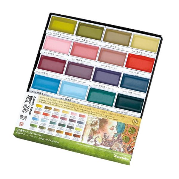 呉竹 Kuretake 顔彩耽美 アール・ヌーヴォーカラー 24色セット MC20/24V/NW : ビッツ&ボブ Yahoo!店 - 通販 - Yahoo!ショッピング