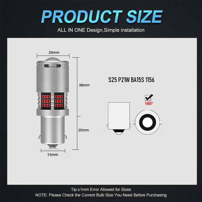 プジョー 5008 LED リアフォグ (2017-2021) リアフォグランプ キャンセラー対応 S25 P21W対応 2100LM 小型ファン搭載 車検対応 レッド 2個 1set ...