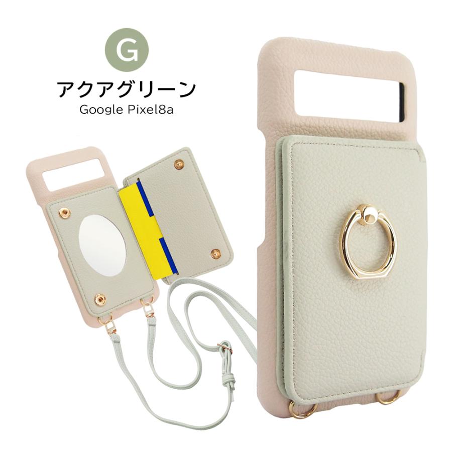 Google Pixel8a ケース リング スマホショルダー グーグル ピクセル8a ストラップ / sc-004-pixel8a ...