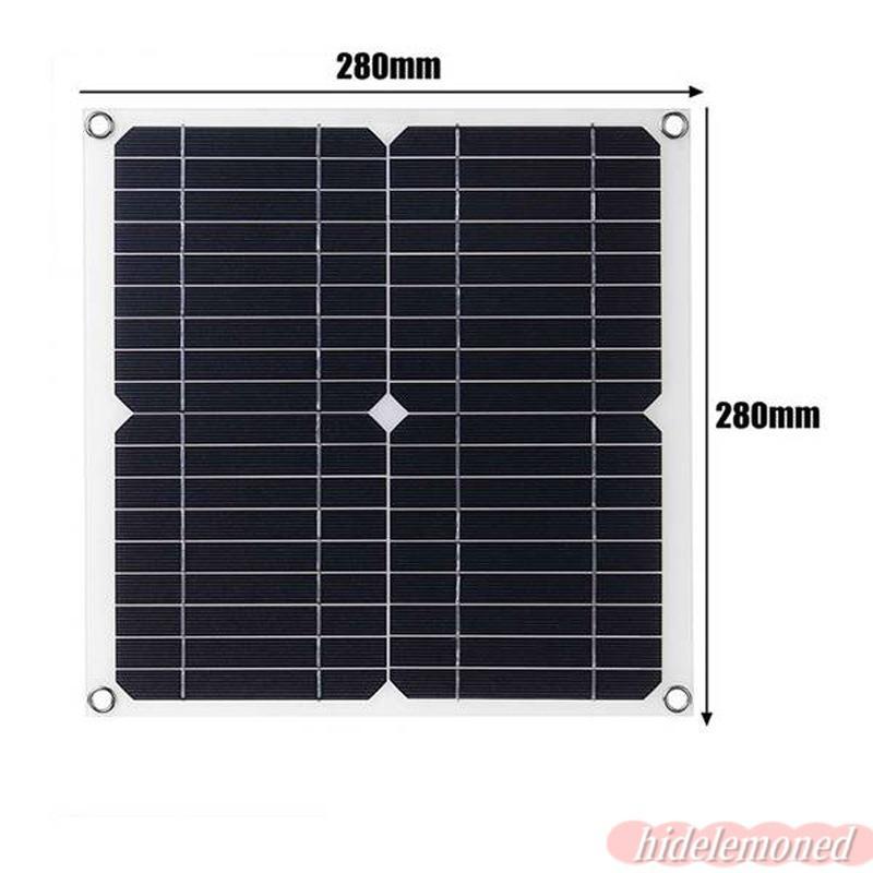 ソーラーパネル 100W デュアル 12V 5V USB コントローラ 防水 電池 ポリ 車 ヨット RV バッテリー 充電器 太陽光 with 10A-60A : Prismatical ...