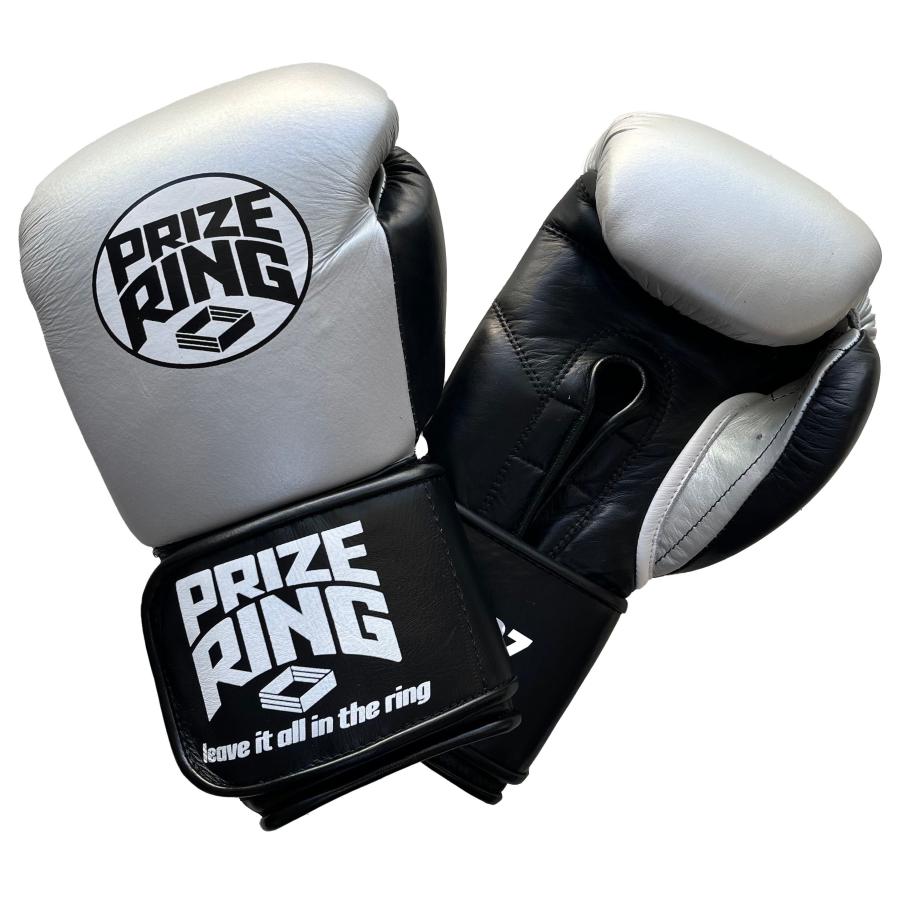 PRIZE RING／プライズリング "Professional 5.0" ボクシンググロ ーブ 本革製 黒/シルバー 10oz : 01-030279-10 : プライズリングスポーツ ...