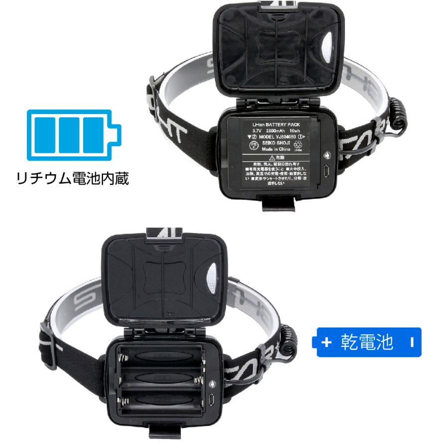 SK-HL600ZHB-MS LEDヘッドライト 600lm ハイブリッド式（充電・電池） ヘッド角度調整 照射モード3パターン 星光商事 / スターライト 在庫有 :sl-0010:プロポチ ...