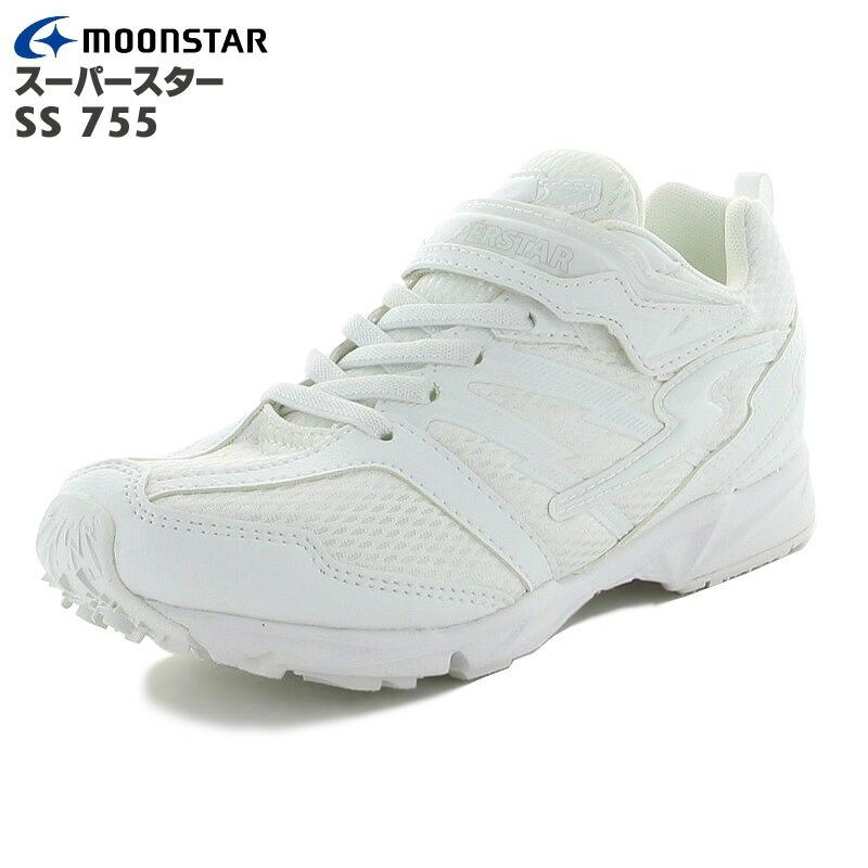 ムーンスター SS J755 男女兼用 スーパースター イナズマスプリンター オールホワイト 子供靴 小学校 通学 白 : 12281821 : プロシューター - 通販 - Yahoo!ショッピング