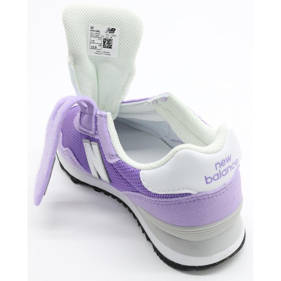 New Balance（ニューバランス） ベルクロ マジックテープ 靴 ローカット キッズ スニーカー パープル PV515 BL 幼稚園 小学生 通学 外履き newbalance 515 ...