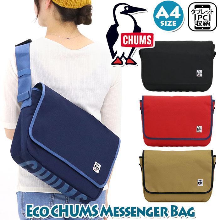 CHUMS ショルダーバッグ チャムス Eco Messenger Bag エコ メッセンジャーバッグ ユニセックス : バッグとスーツケース ...
