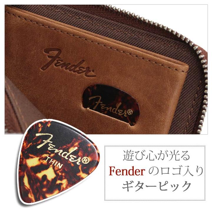 Fender（フェンダー） 小銭入れ 財布 メンズ コインケース 二つ折財布 コード ピック入れ 牛革 カード 通勤 仕事 社会人 ...