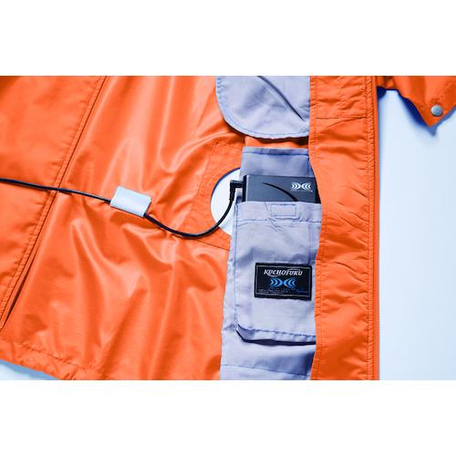 空調服 ポリ製半袖ウエアのみ オレンジ 2L □▽102-4289 KU91720-C30-S4