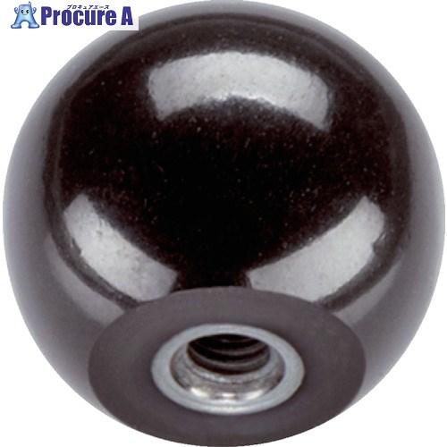 HALDER ボールノブ DIN 319 メネジ付ブッシュ入り 形状E 黒 106-4994 24560.0140 1個 :106-4994 ...
