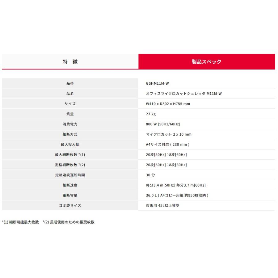 オフィスクロスカットシュレッダ アコ・ブランズ シュレッダ GSHM11M-W A559 : gshm11m-w : プロキュアエース ...