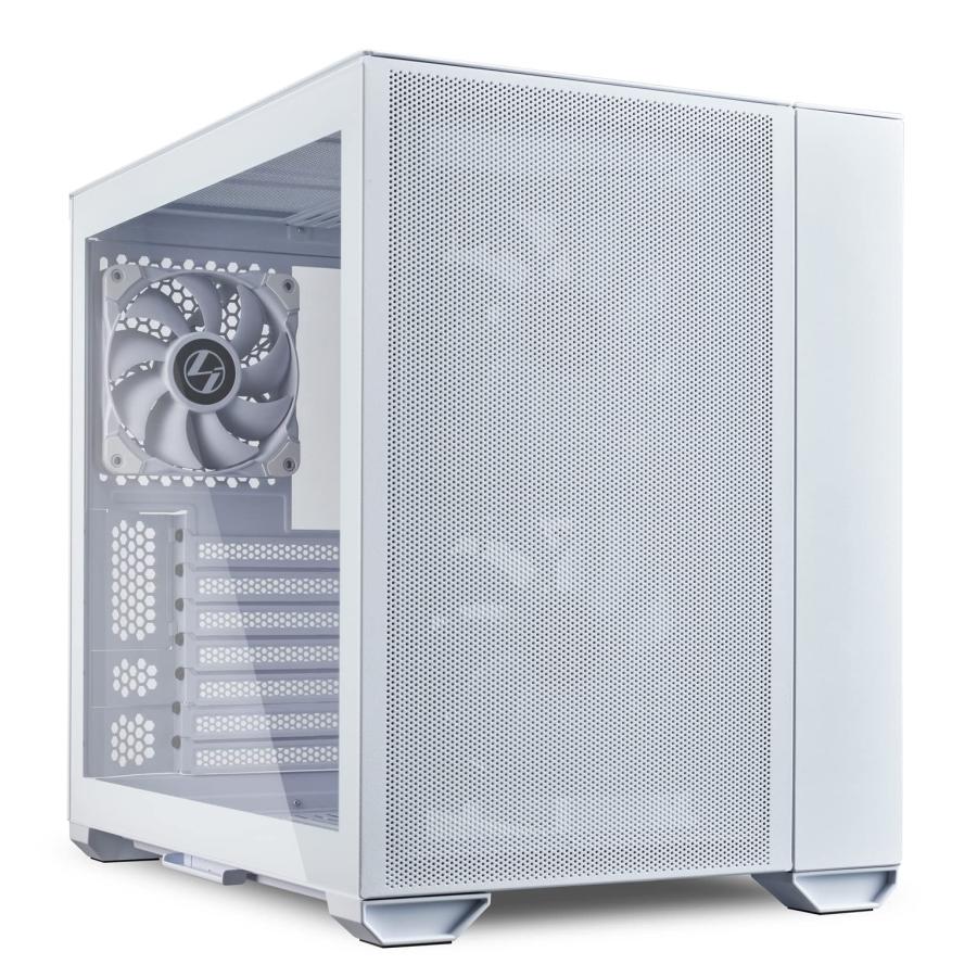 LIANLI ミドルタワーPCケース O11 AIR MINI WHITE 3面メッシュパネル 3.5インチHDD4基搭載可能 E-ATX ...