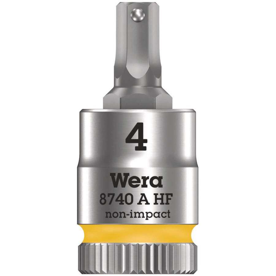 WERA ヴェラ 差込角1/4DR Hex-Plus 保持機能付きビットソケット 先端サイズ4mm 全長28mm 003333 ...