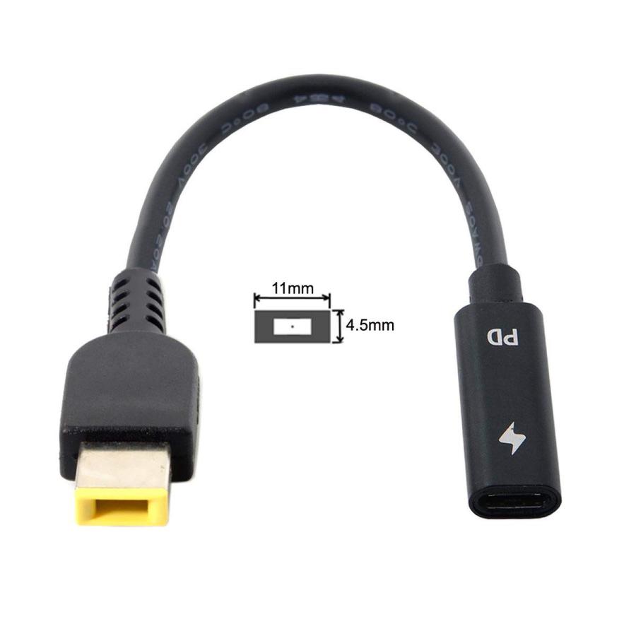 ThinkPad X1カーボン用Cablecc Type C USB-C to Rectangle 11.04.5mm Power Plug ...