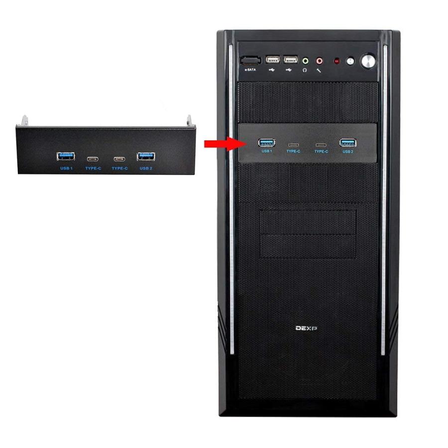 chenyang 5.25インチ フロントパネル CD-ROM ベイ 2 USB 3.0 & C ハブ 4ポート マザーボード : プロジェクトD - 通販 - Yahoo!ショッピング