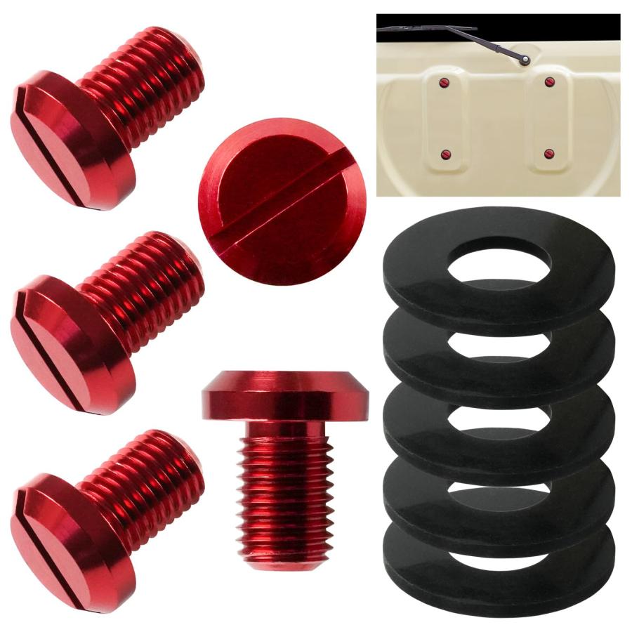 WeBirth ジムニー ボルト タイヤレス 【ジムニー専用設計バックドアボルト】 錆びを防ぐワッシャー付き 化粧ボルト jb64(レッド) : プロジェクトD - 通販 - Yahoo!ショッピング