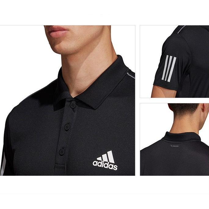 アディダス M 黒 DU0848 スリーストライプス クラブ ポロシャツ 高機能CLIMACOOL 新品 送料無料 :KH123M:PROK ...