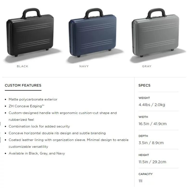 ZERO HALLIBURTON Zero Halliburton Edge Lightweight Small Attache Case ...