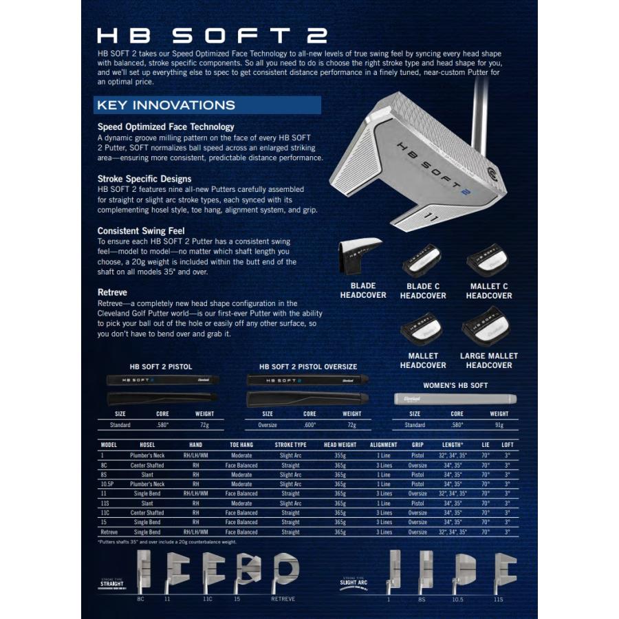 Cleveland Golf HB Soft 2 Model 11C Putter クリーブランド ハンティントン ビーチ ソフト モデル パター : プロラインGolf - 通販 ...