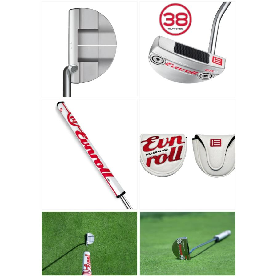 EVNROLL Evnroll 38" Tour Spec ER8 Satin Putter イーブンロール ツアースペック サテン パター ...
