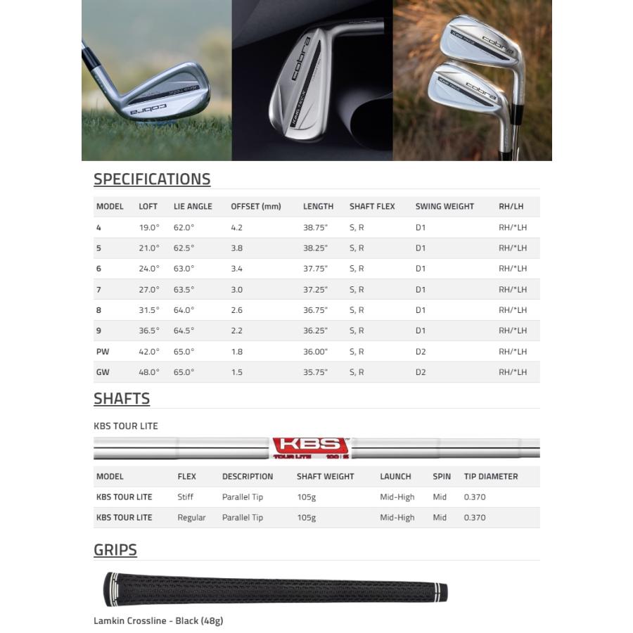 (レフティモデル)(単品アイアン) Cobra Golf 2025 King Tec X Iron コブラゴルフ 2025 キング テック エックス 単品アイアン カスタムシャフトモデル ...