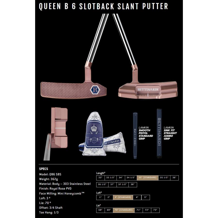 Bettinardi 2025 Queen B 6 Slotback Slant Putter ベティナルディ 2025 クイーン B 6 ...